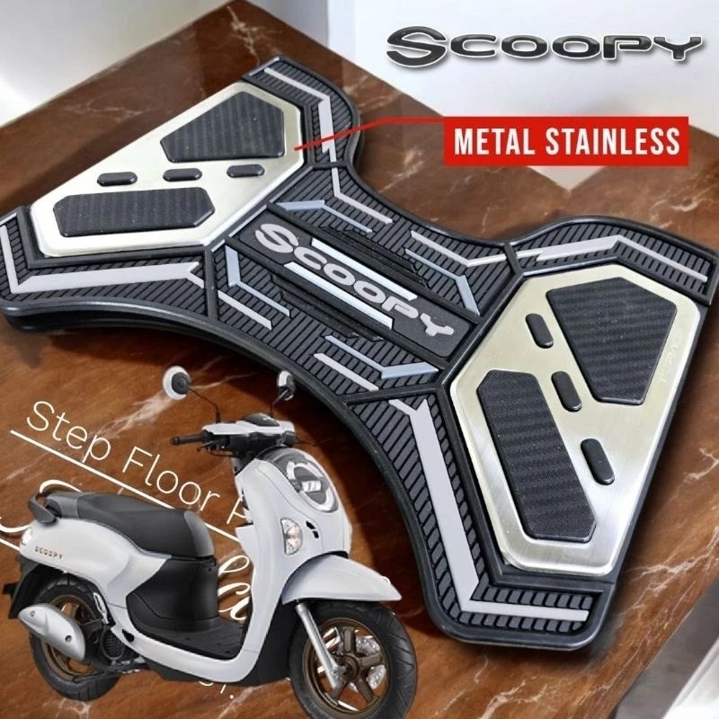 Jual Karpet motor Scoopy New 2024-2025 Pijakan alas kaki motor honda Scoopy 2025 rubber ...