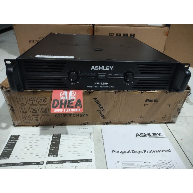 Jual POWER AMPLIFIER ASHLEY HM1200 2 X 1200 WATT HM-1200 original ...