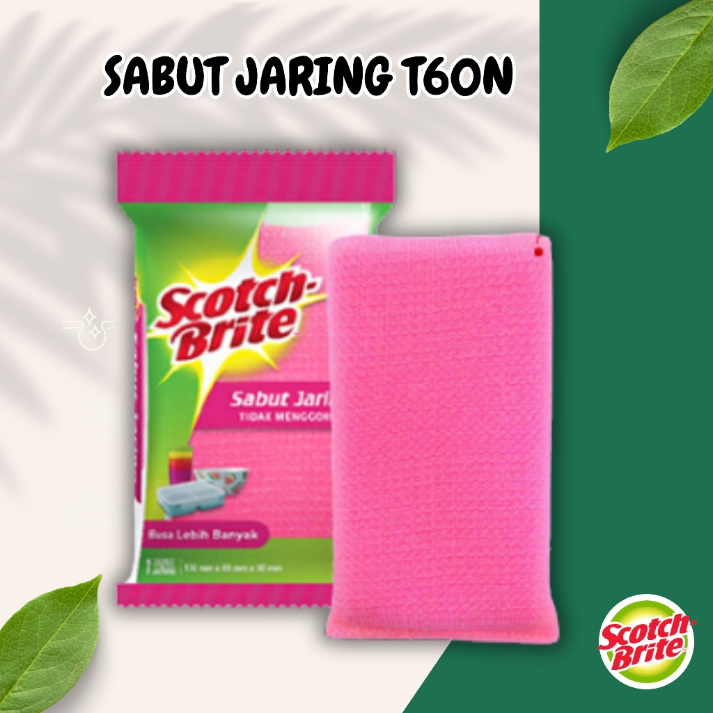 Jual Spons Sabut Jaring Pink SCOTCH BRITE 3M / Sabut Cuci Piring Gelas ...
