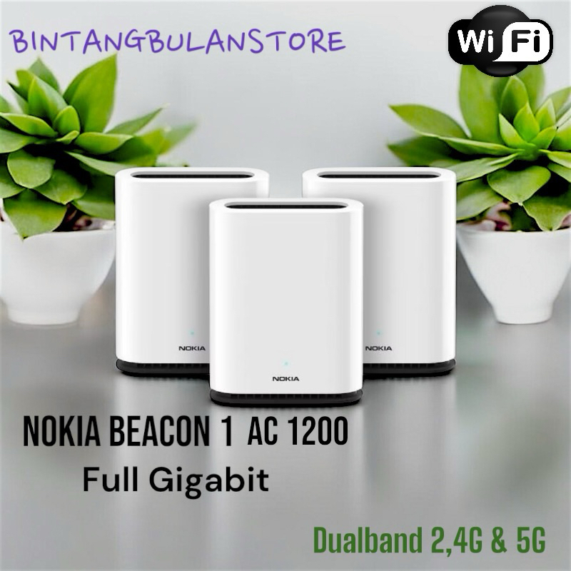 Jual Nokia beacon 1 wifi mesh extender gigabit dualband AC1200 | Shopee ...