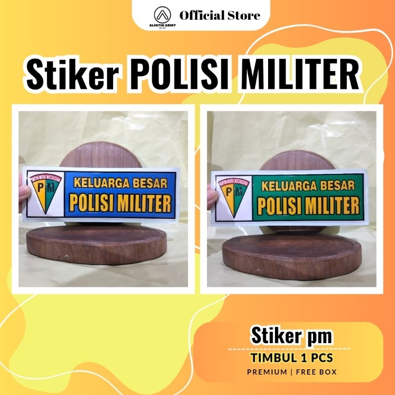 Jual Stiker timbul Nopol PM Polisi Militer 5x16 cm Mobil Original ...