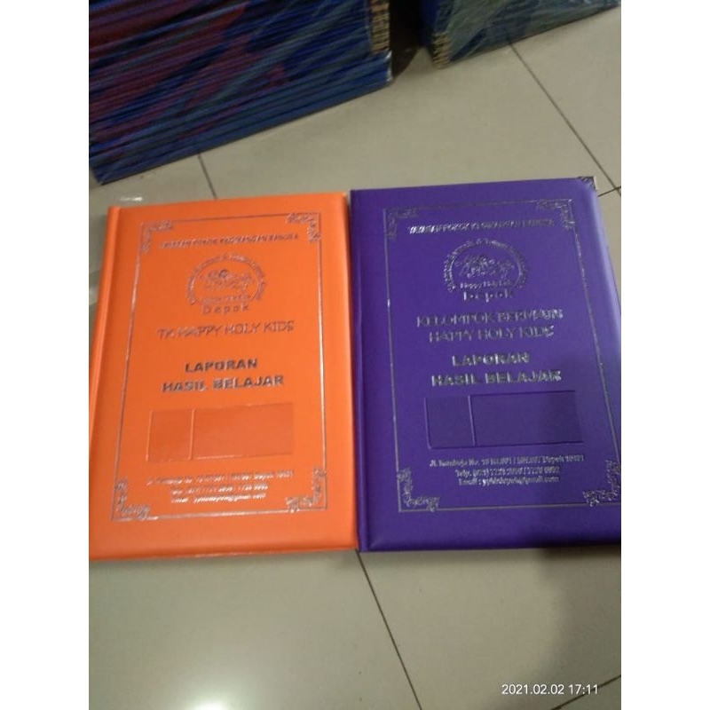 Jual Sampul Map Raport Custom Nama sekolah isi 22lembar, 24lembar dan ...