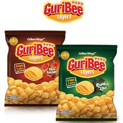 Jual Guribee Layers Chiki Snack Rumput Laut / BBQ Balado 20 Gram | Shopee Indonesia