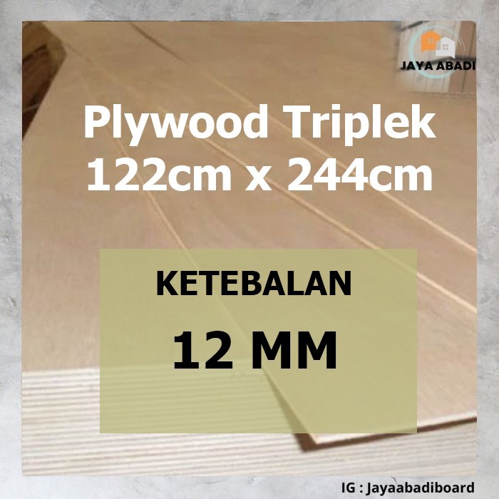 Jual 12mm Triplek Plywood Uty Better Ukuran 1220x2440mm - Kayu Lapis ...