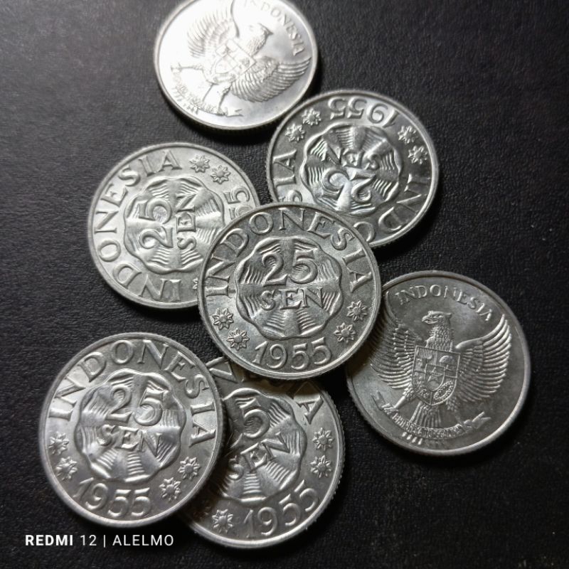 Jual uang koin kuno 25 sen garuda tahun 1952/1955/1957 (tahun random) | Shopee Indonesia
