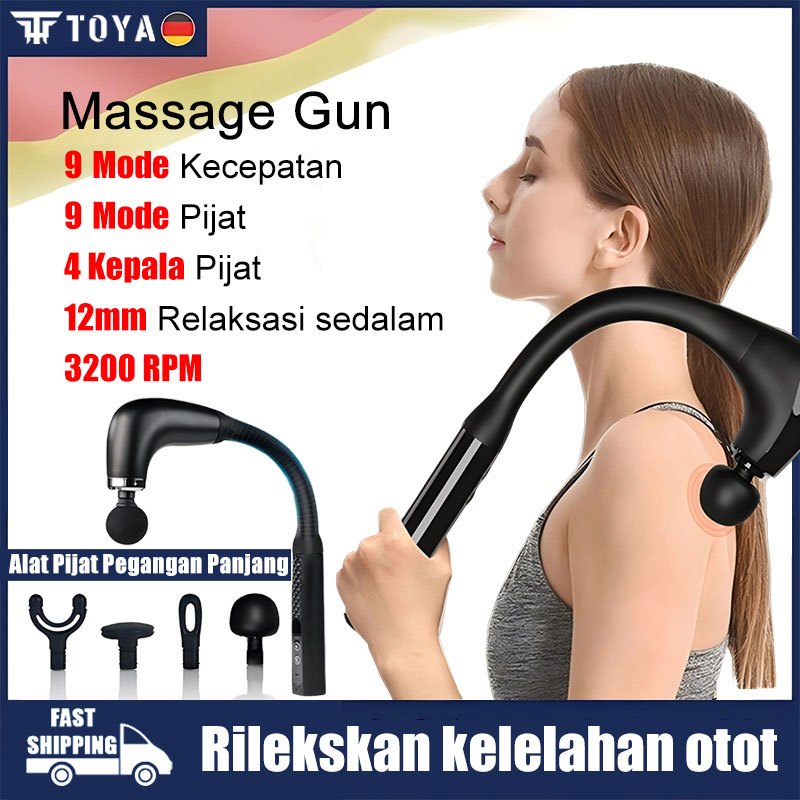 Jual Toya 4 In 1 Massage Gun Alat Pijat Elektrik Getar/Pijat Kaki/Leher ...