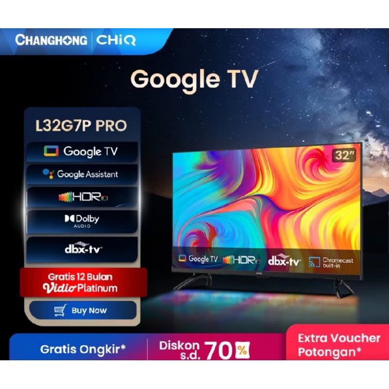 Jual tv changhong google tv 32/google tv changhong | Shopee Indonesia