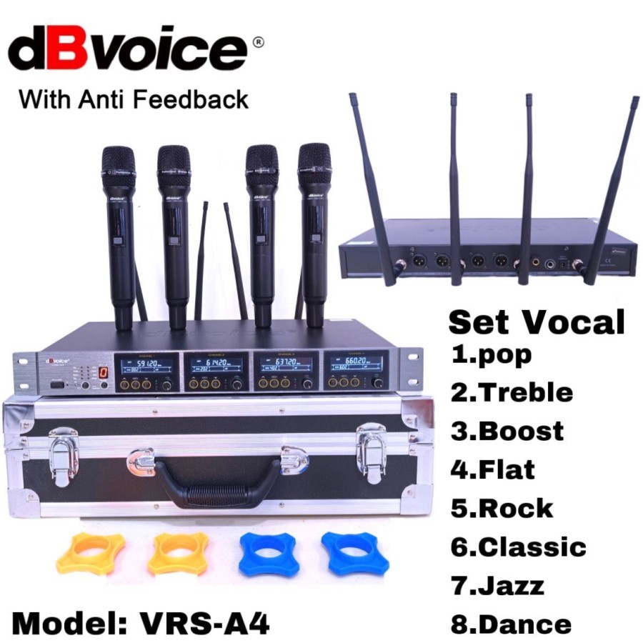 Jual Mic Wireless 4 Handle dBvoice VRS-A4 Anti Feedback Original ...