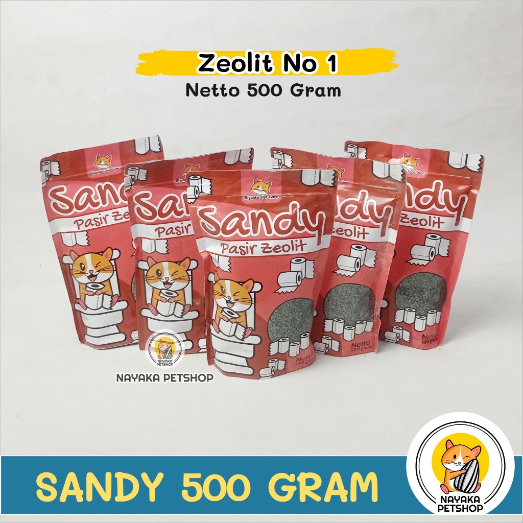 Jual Sandy 500 gr Pasir Hamster Zeolit No 1 Alas Kandang Tupai Sugar ...