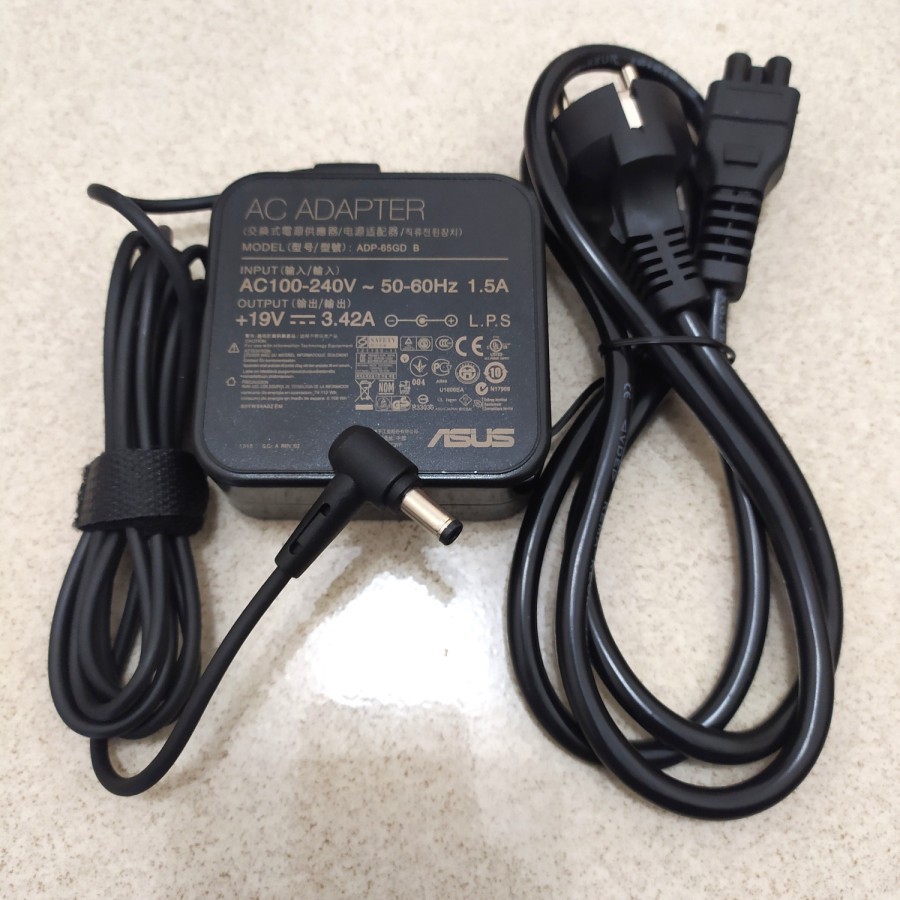 Jual Adaptor Charger Laptop Asus ADP 65GD B 19V-3.42A 65W DC 5.5*2.5mm Square | Shopee Indonesia