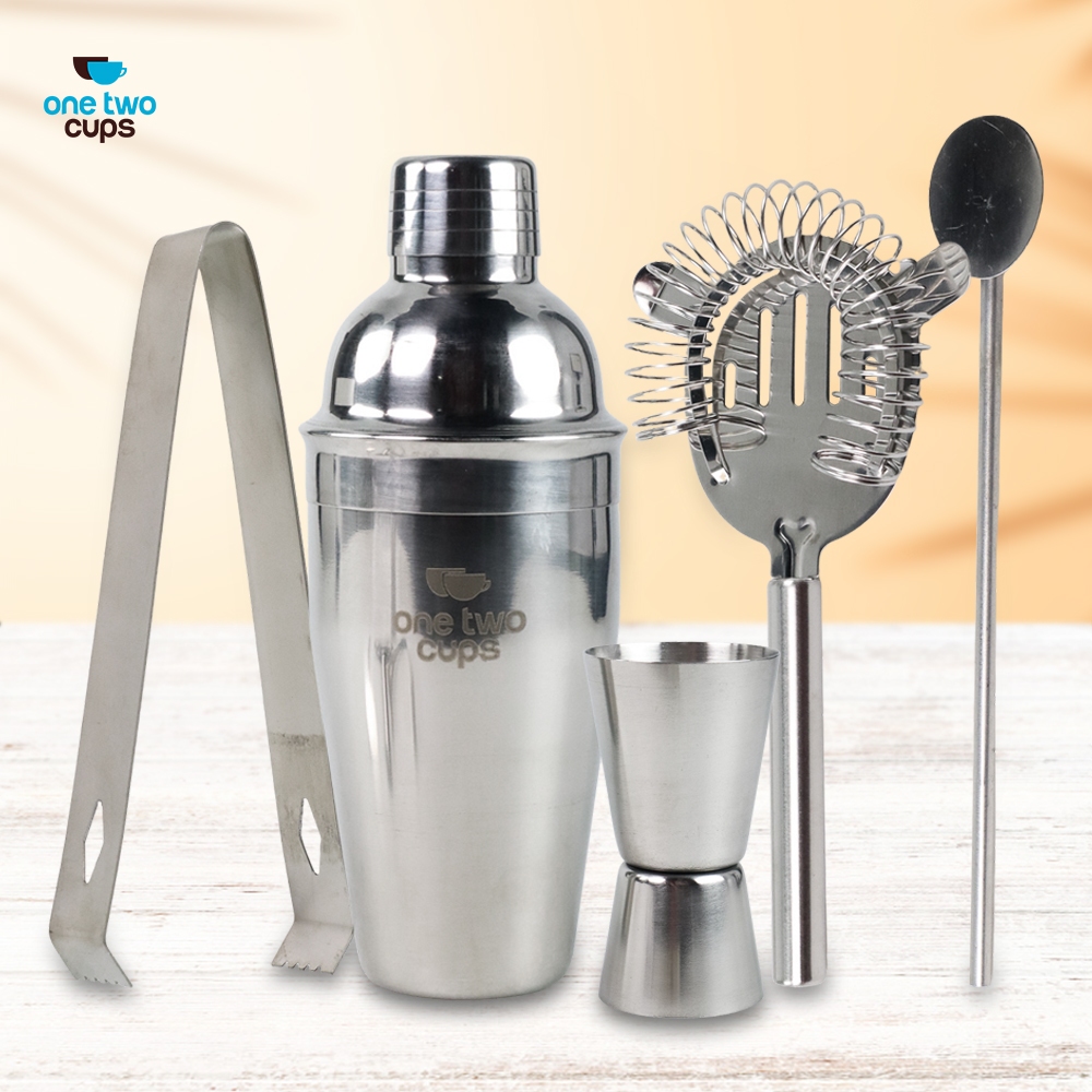 Jual Bartender Set 5in1 dan 6in1 ONE TWO CUPS Tools Kit Peralatan Bar ...