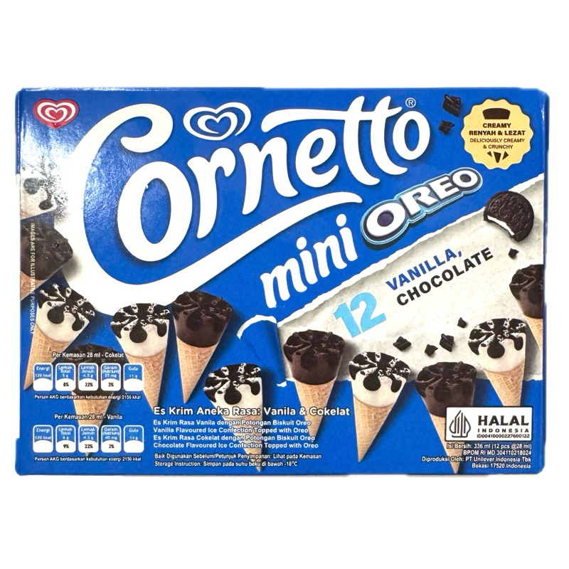 Jual Walls Cornetto Mini Oreo isi 12 pcs | Shopee Indonesia