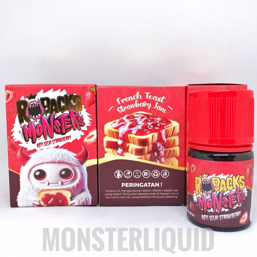Jual ROBACKS MONSTER V2 ROTI BAKAR STRAWBERRY BY DRIPPERS 3MG 6MG 9MG ...