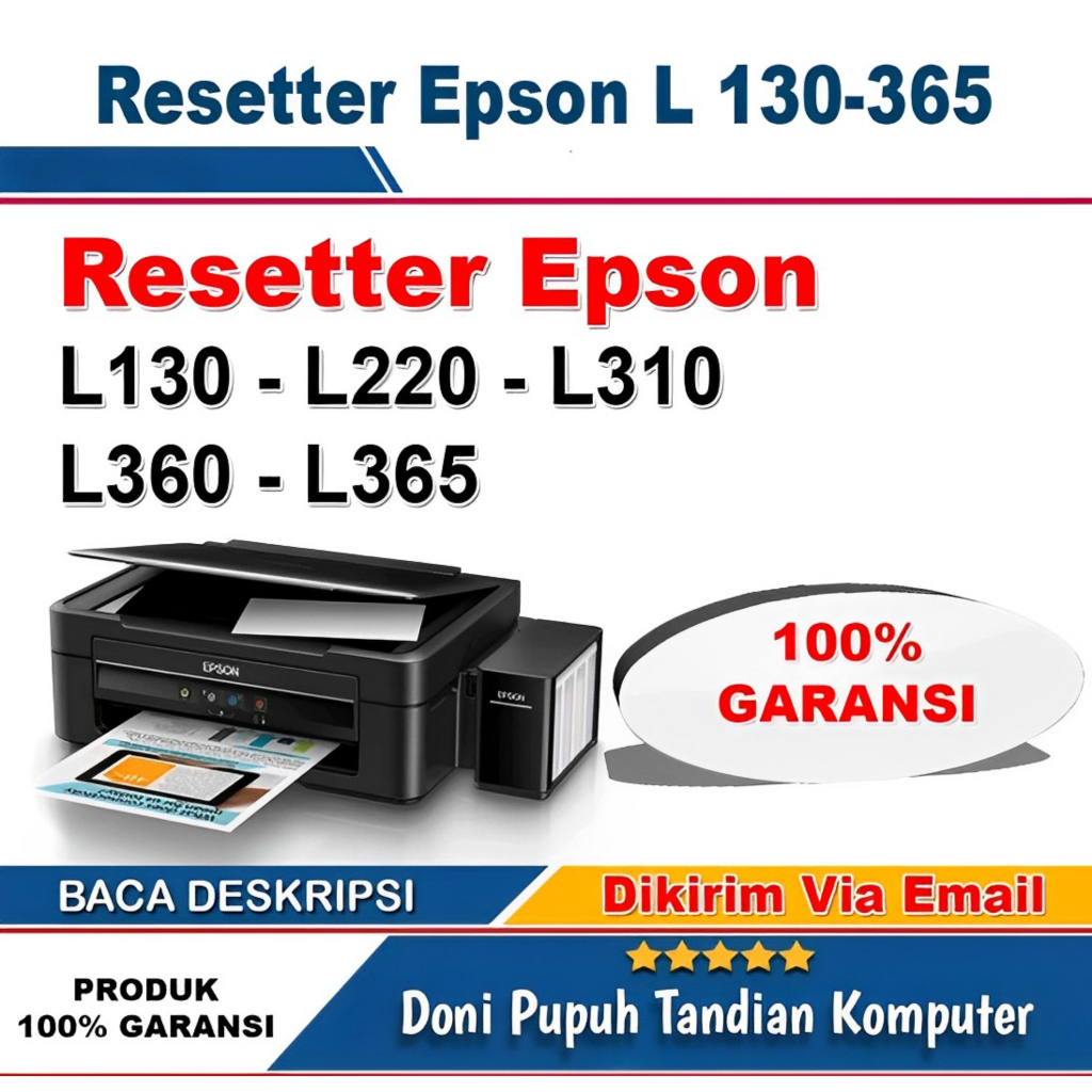 Jual Resetter Epson L365 L360 L310 L220 L130 Unlimited + Video Cara ...