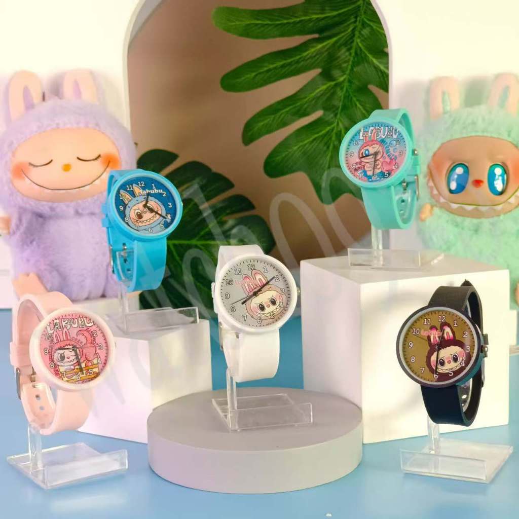 Jual A37 LABUBU Jam Tangan Anak Tali rubber Bulat Quartz Laki-laki ...