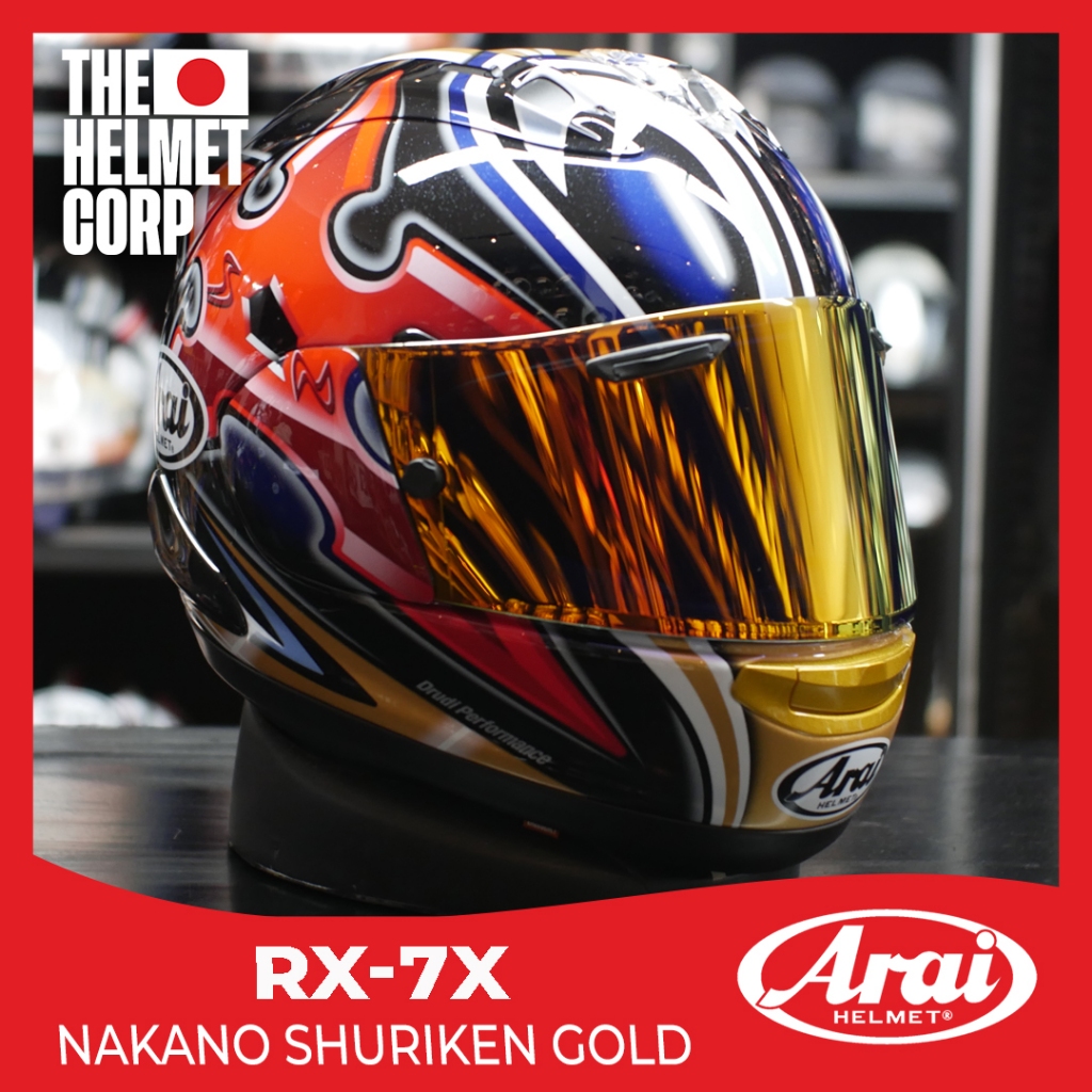 Jual HELM RX-7X NAKANO SHURIKEN GOLD RX-7X FULLFACE HELMET RX-7X GOLD ...