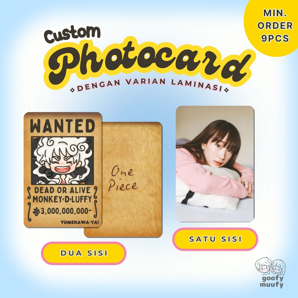 Jual Goofymuufy Cetak Photocard Custom Freebies Photocard Kpop ...