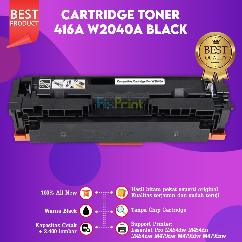 Jual FixPrint Toner Cartridge Comp 416A Print W2040A W2041A W2042A ...