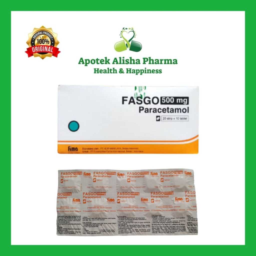 Jual Fasgo Tablet Strip / Box - Pasgo Parasetamol 500mg Obat Penurun ...