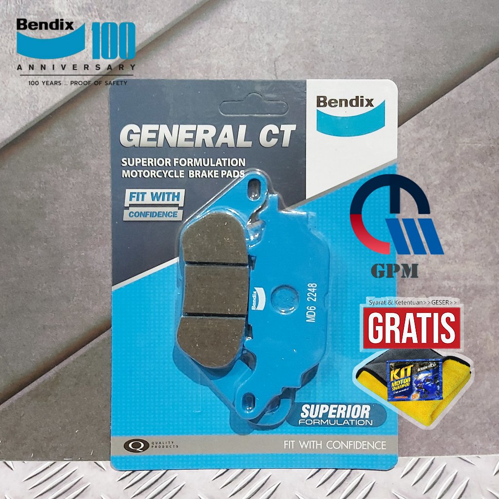 Jual Kampas Rem Bendix MD6 R15, NJMX, Vixion, Mio Sporty, Mio J, Soul ...