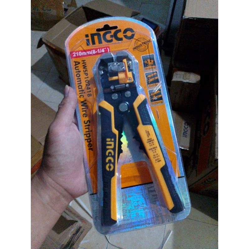 Jual Tang Kupas Potong Crimping Ingco HWSP102418 | Shopee Indonesia