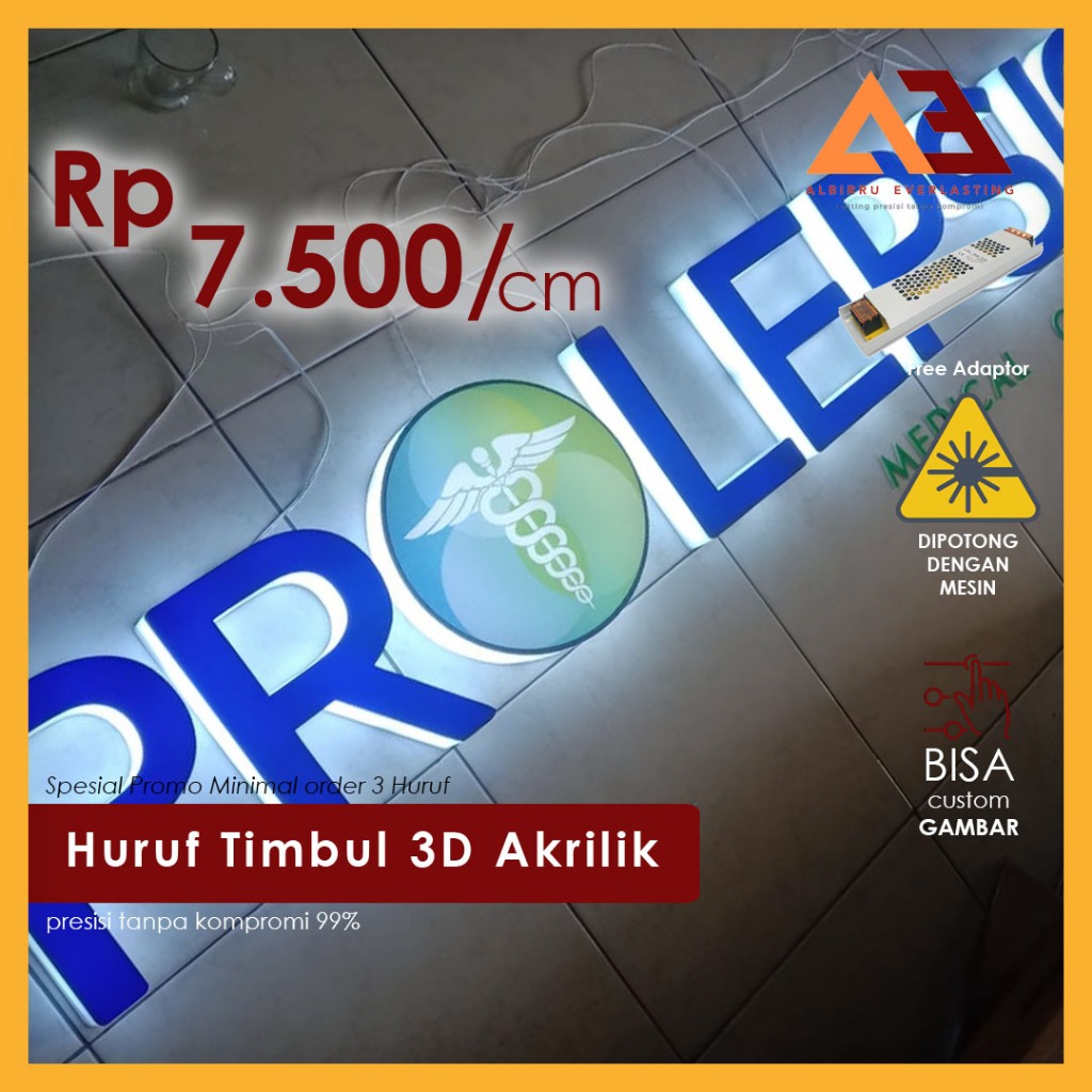 Jual Huruf Timbul 3D Akrilik Custom | Huruf Timbul Akrilik Huruf Timbul ...