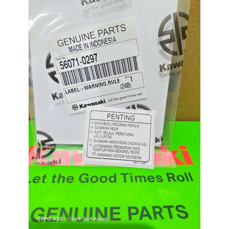 Jual sticker label rule penting athlete blitz edge zone kaze r zx130 ...