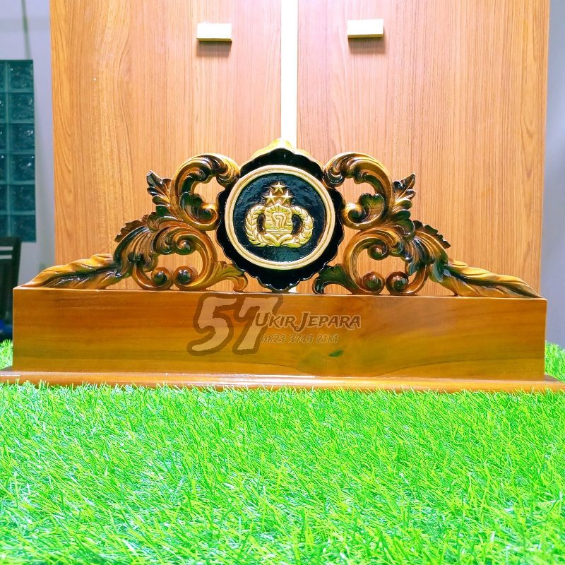 Jual Papan Nama Ukir Kayu Jati untuk Kepolisian/ Hakim/ Pengadiilan ...