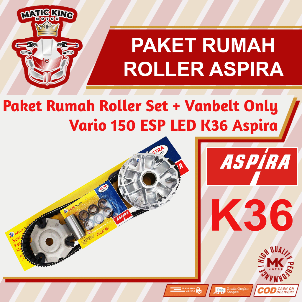 Jual Paket Rumah Roller Bosh Vanbelt Roller Honda Vario 150 eSP Led Old ...