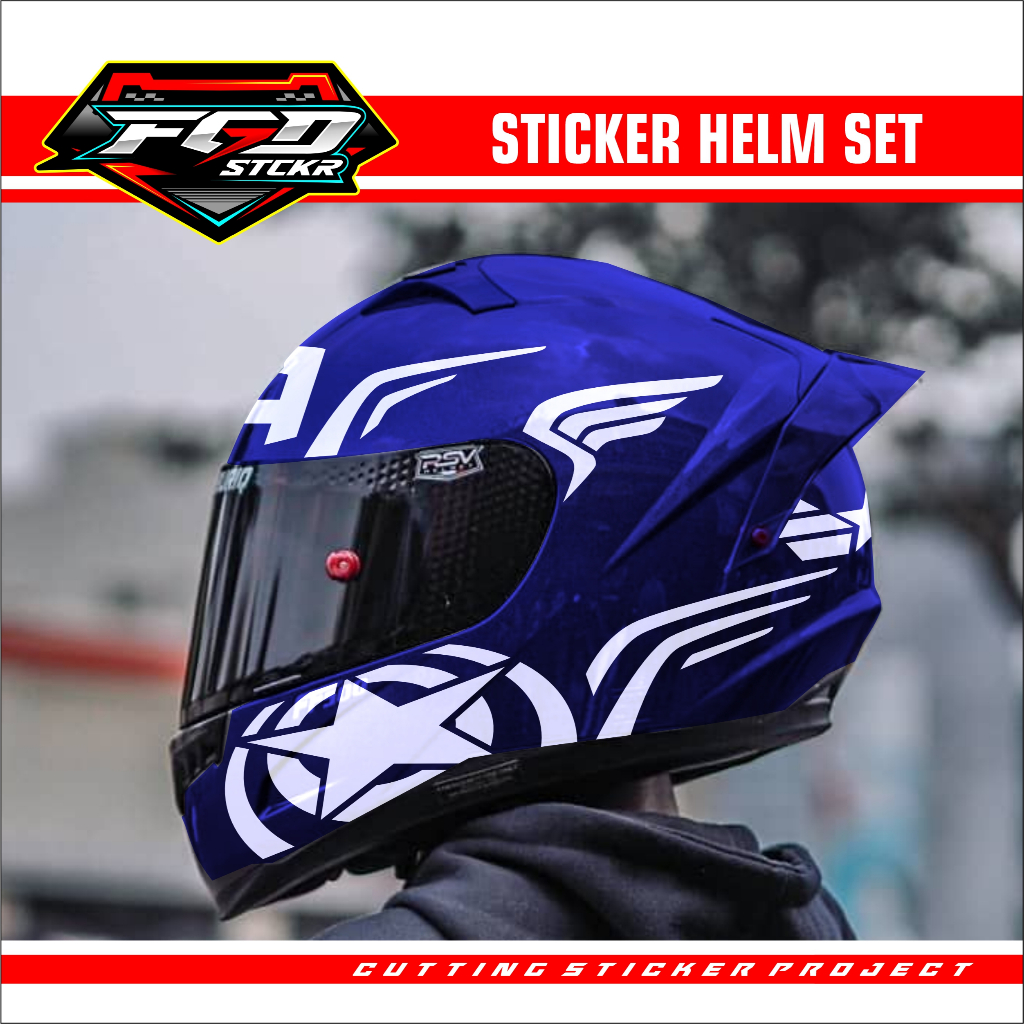 Jual STIKER HELM - CUTTING STIKER A STAR SHIELD SET UNTUK HELM (PREMIUM ...