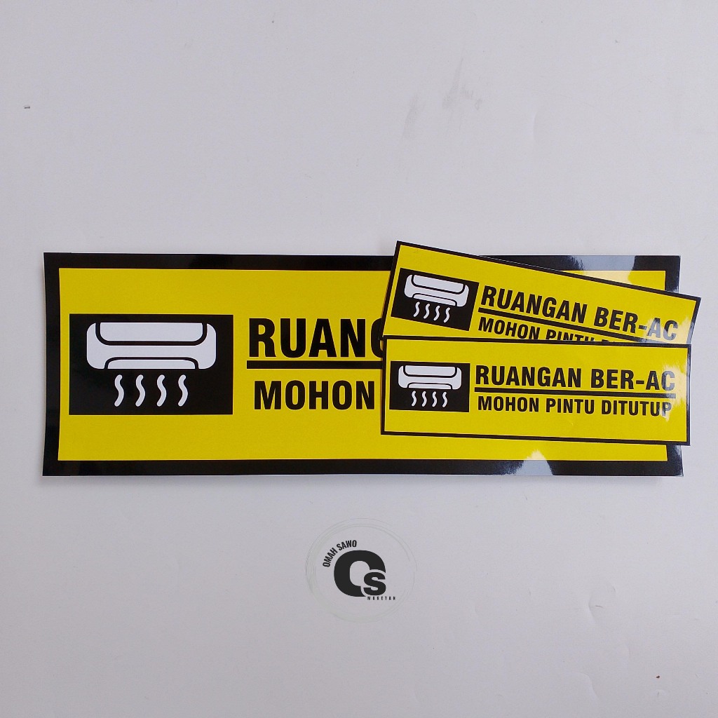 Jual Stiker Ruangan Ber-AC Mohon Tutup Pintu - Stiker Tutup Pintu ...