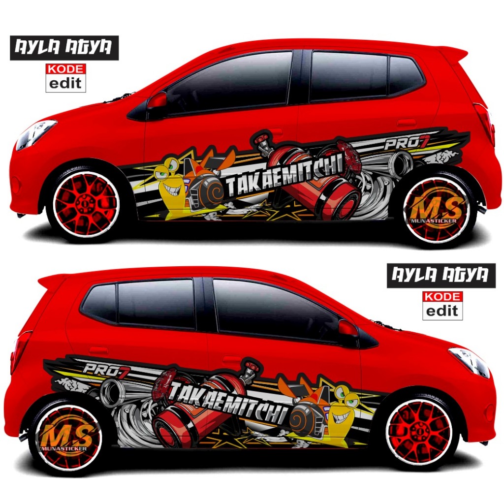 Jual decal sticker mobil ayla agya , sedan, brio, dll variasi keren ...