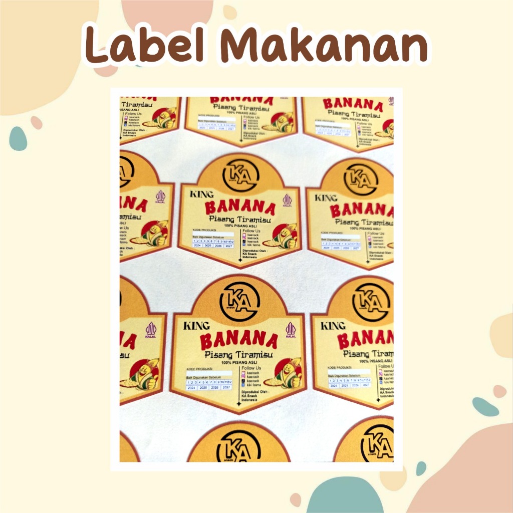 Jual Stiker Label Kemasan Toples Nastar Kemasan Plastik Gelas Cup Botol ...
