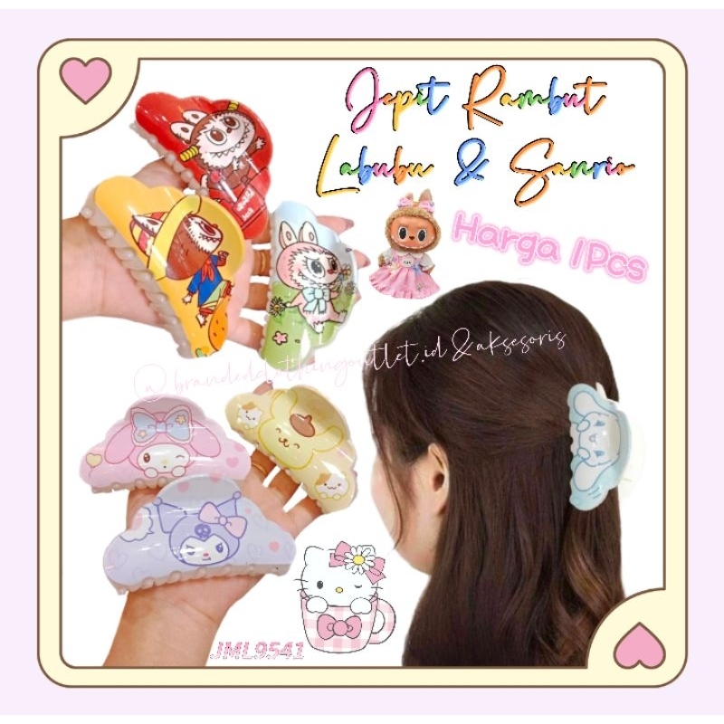 Jual JEPIT RAMBUT LABUBU KOREAN STYLE / JEDAI SANRIO MELODY HELLO KITTY / JEPIT RAMBUT KARAKTER ...