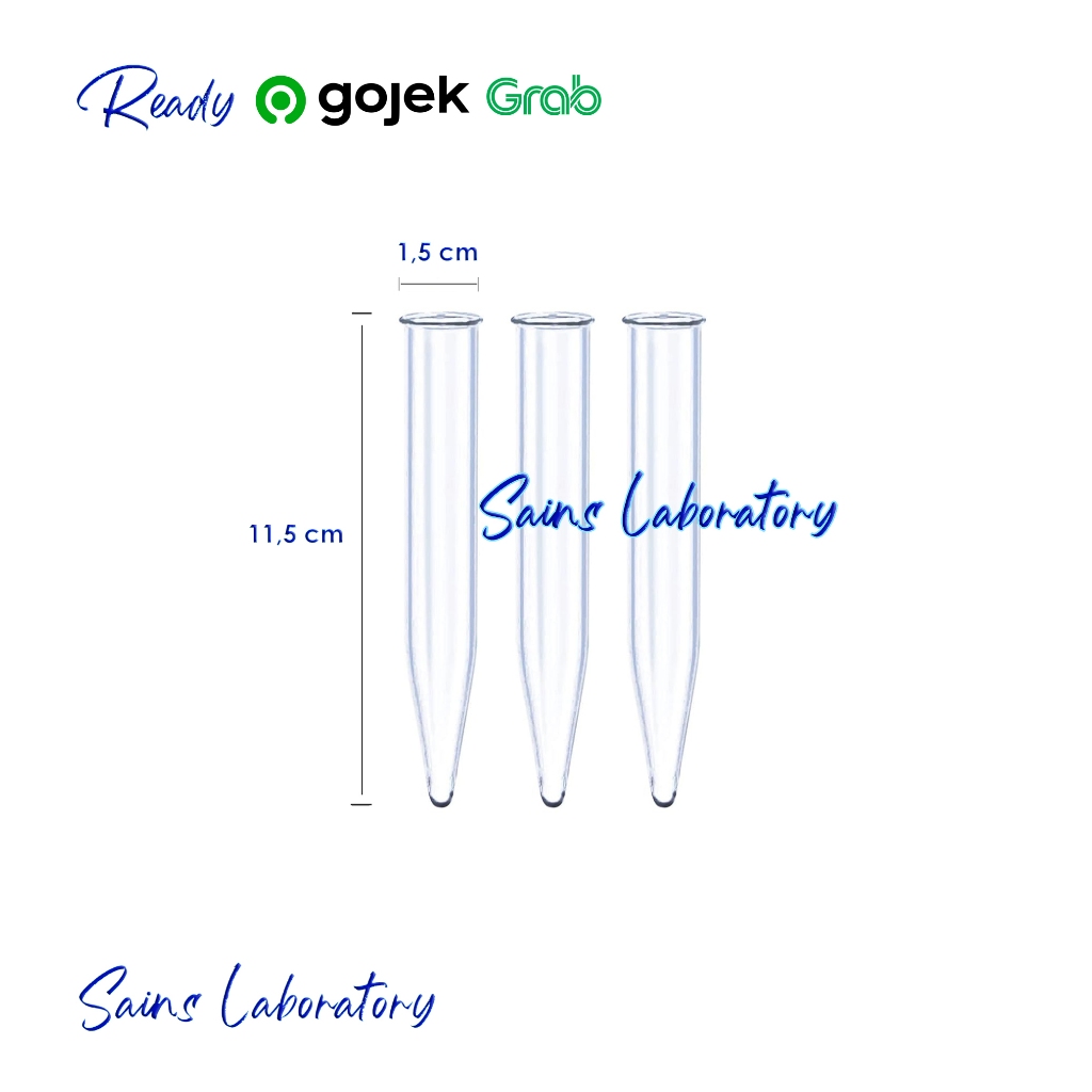 Jual Tabung Centrifuge 15 ml Tube Tabung Sentrifus Kaca 15 x 11 With ...