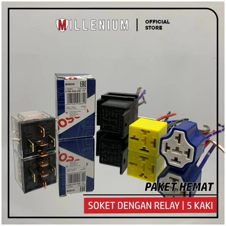 Jual Soket Relay RE5P Socket Cable Rumah Relay Dengan Relay Kaki 5 Pin Pemutus Arus BOSCH MX 12v ...