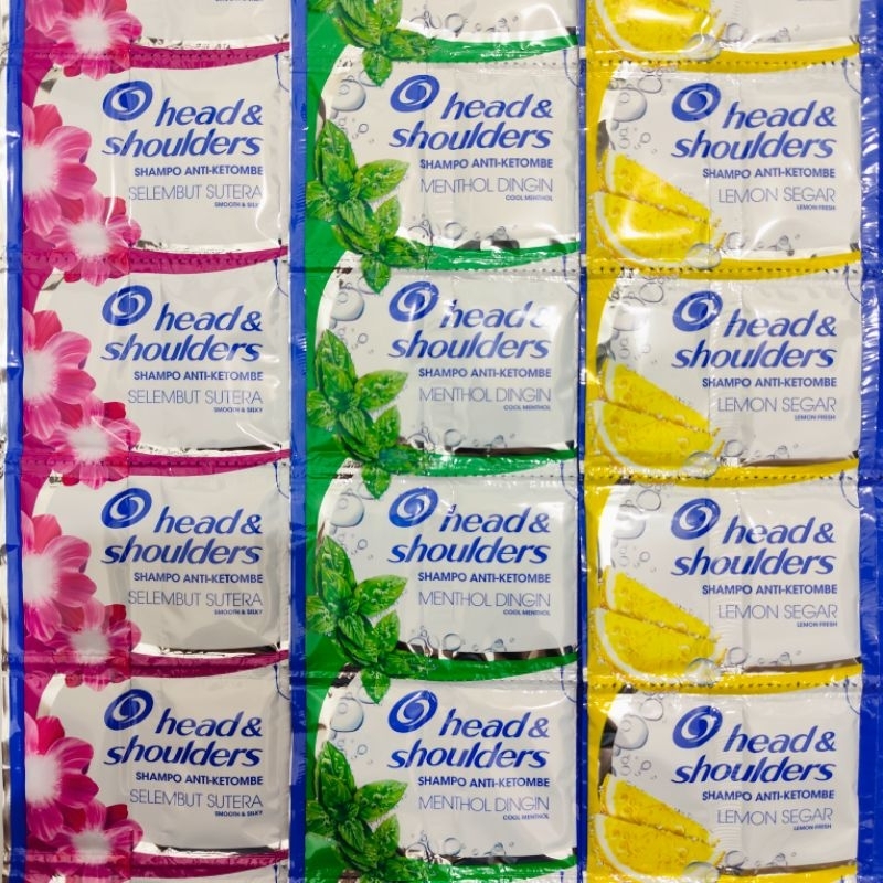 Jual SHAMPO HEAD N SHOULDERS isi 36 pcs atau 3 RENTENG mix random ...