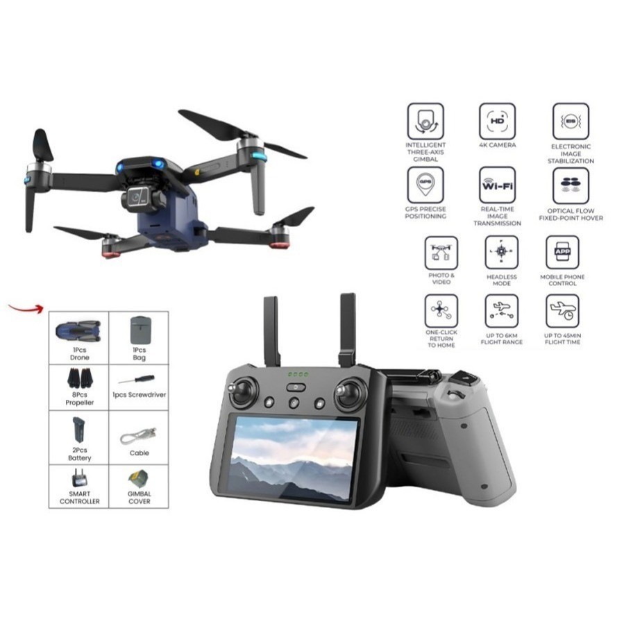 Jual Drone ROX X9 SC COMBO 3-Axis Gimbal EIS 4K Camera 40 MIN 6KM with ...