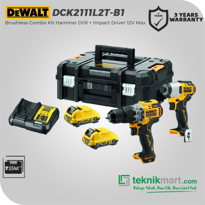 Jual Dewalt Brushless Combo Kita Hammer Drill (DCD706) + Impact Driver ...