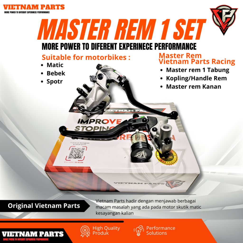 Jual Master rem vietnam parts Racing rcs 19 Master rem kanan Kiri single radial 1 tabung master ...