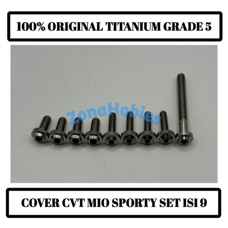 Jual BAUT TITANIUM GR5 COVER CVT MIO SPORTY SET ISI 9 | Shopee Indonesia