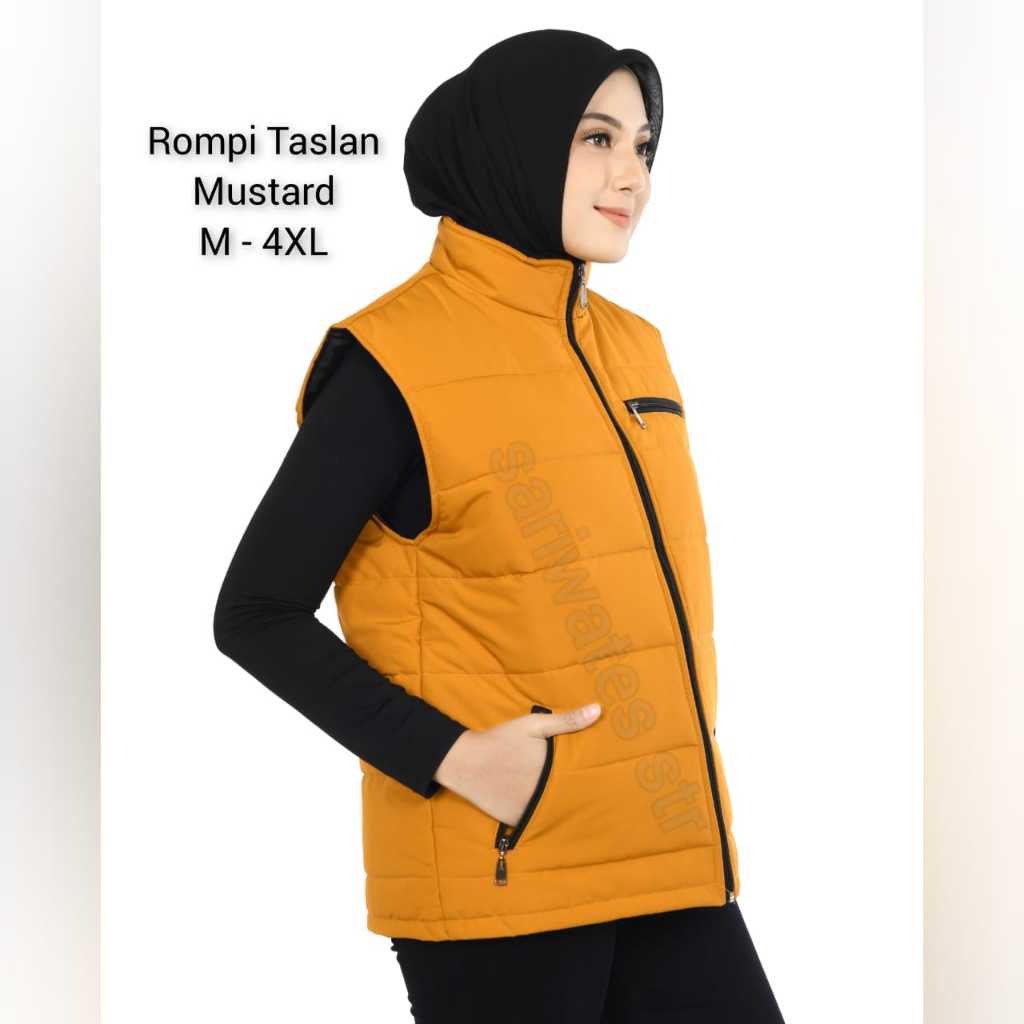 Jual Rompi Wanita Taslan Vest Cewek Jaket Gelembung Puffer Cokelat ...