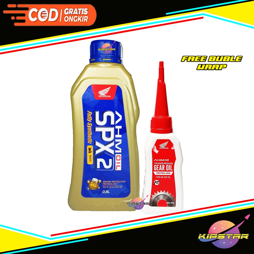 Jual PAKET OLI MOTOR MATIC SPX2 & OLI GEAR AHM / OLI AHM SPX 2 PLUS OLI ...