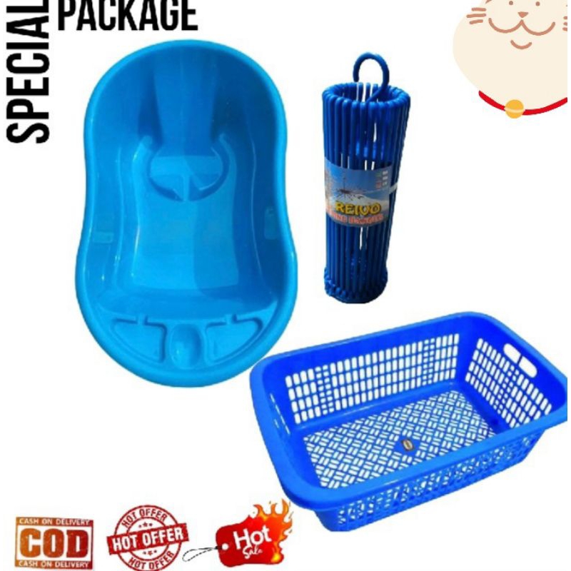 Jual PAKET HEMAT 1 SET 3 PRODUK(BAK MANDI BAYI/BABY BATHUB+KERANJANG ...