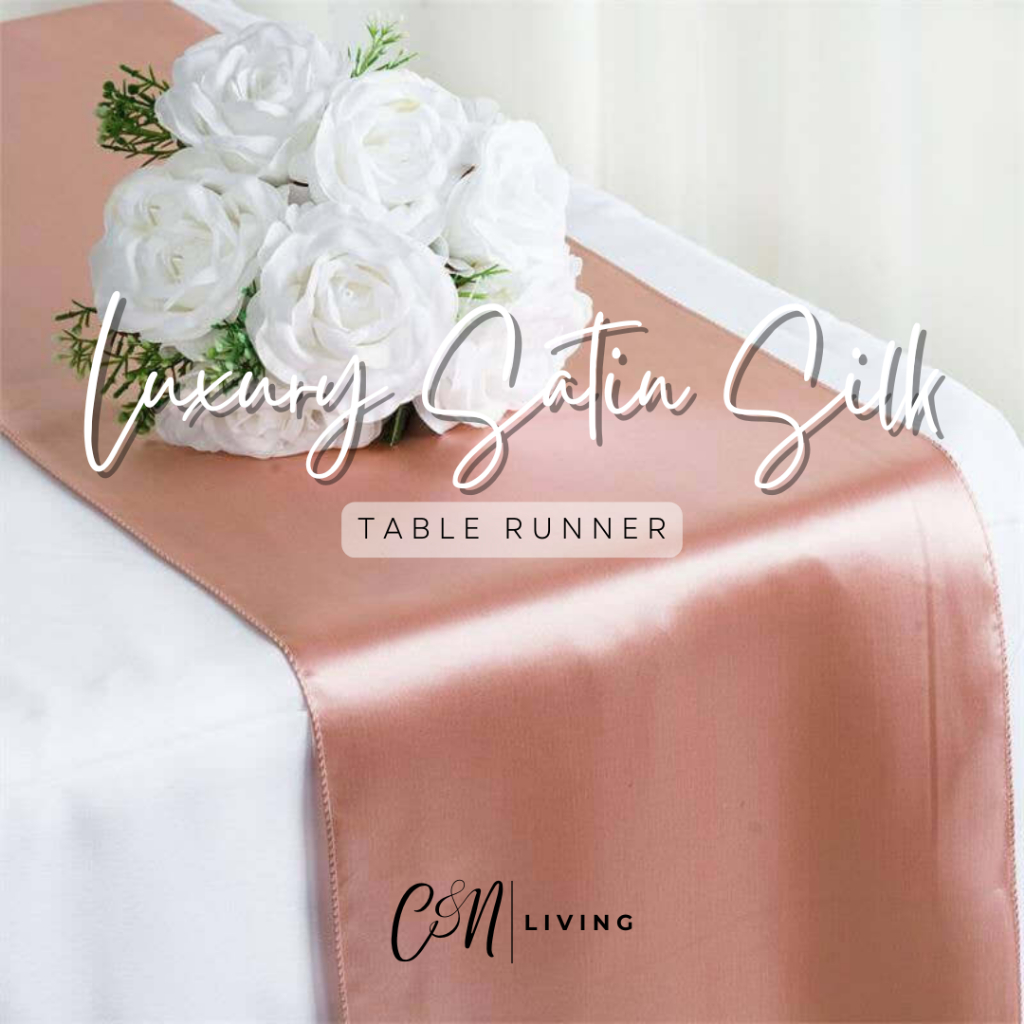 Jual TAPLAK MEJA SATIN MEWAH TABLE RUNNER PREMIUM DEKORASI WEDDING ...