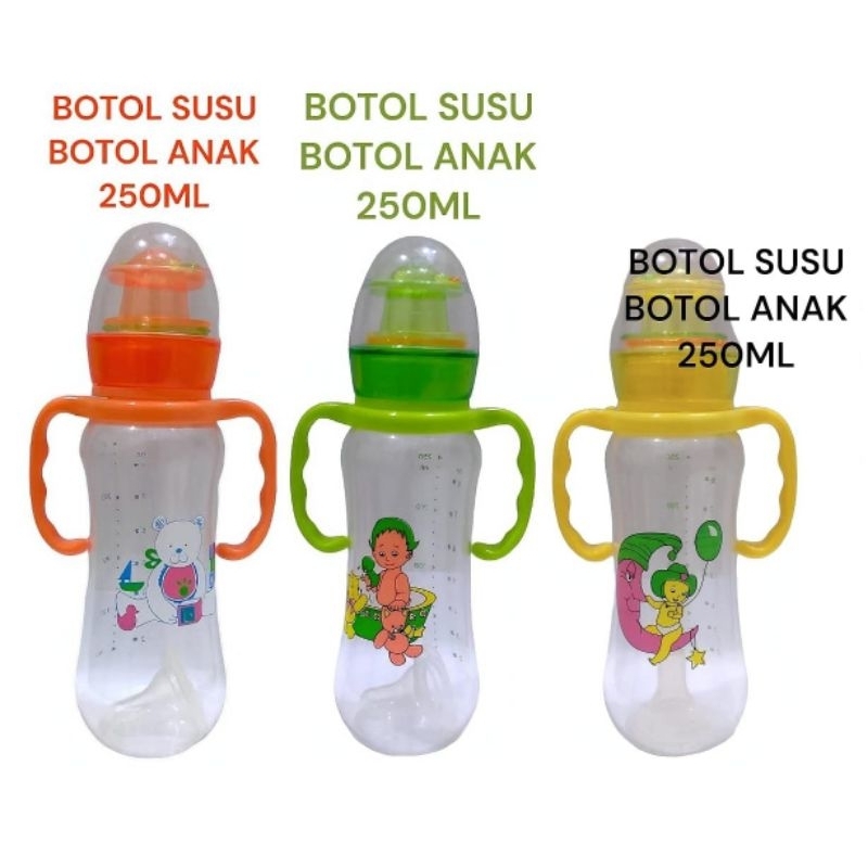 Jual (3 Warna) Botol Susu Anak 250ml KRINCING MODEL BUNYI DUA GAGANG ...