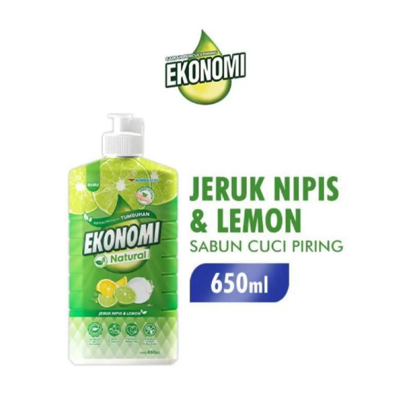 Jual Ekonomi Jeruk Nipis dan Lemon Cairan Pencuci Piring 650 ml ...