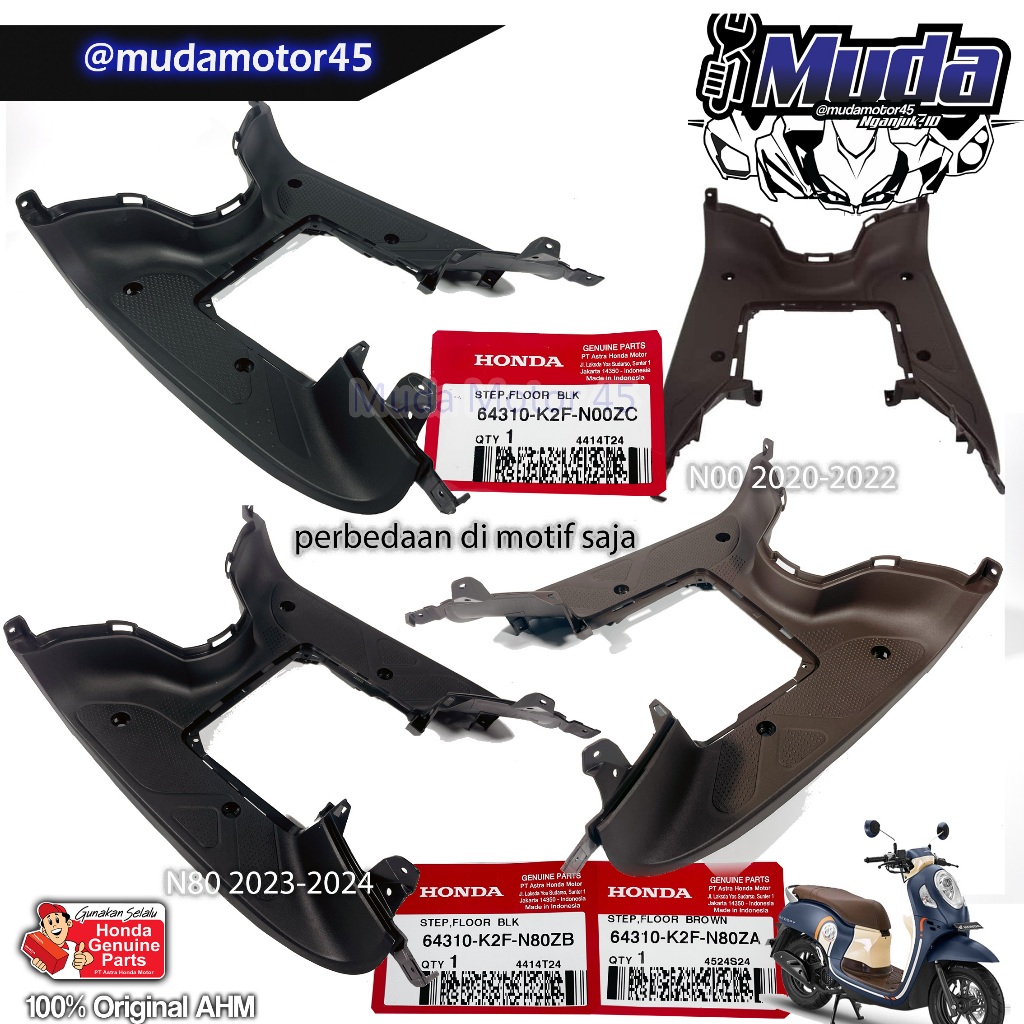 Jual LANTAI PIJAKAN KAKI ALL NEW SCOOPY 2021 ESAF COKLAT 64310-K2F-N00ZB BORDES STEP FLOOR KAP ...