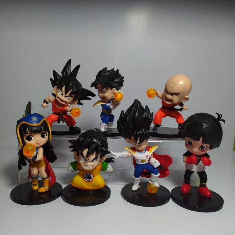 Jual Action Figure Dragon Ball Chibi Goku Gohan Chichi Vegeta Pan ...