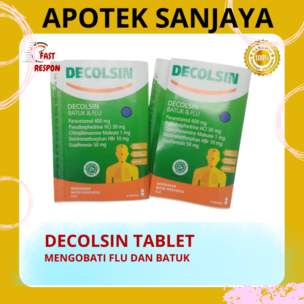 Jual DECOLSIN / STRIP 4 TABLET / DEMAM FLU BATUK SAKIT KEPALA | Shopee ...